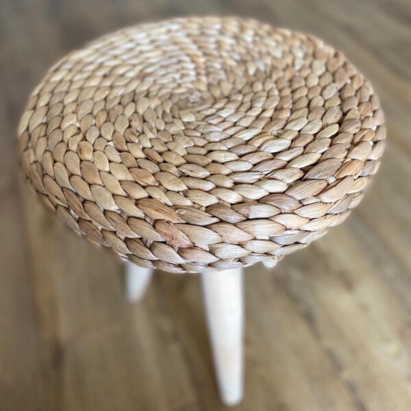 Small Wicker Stool - Provence - ZaZa Homes