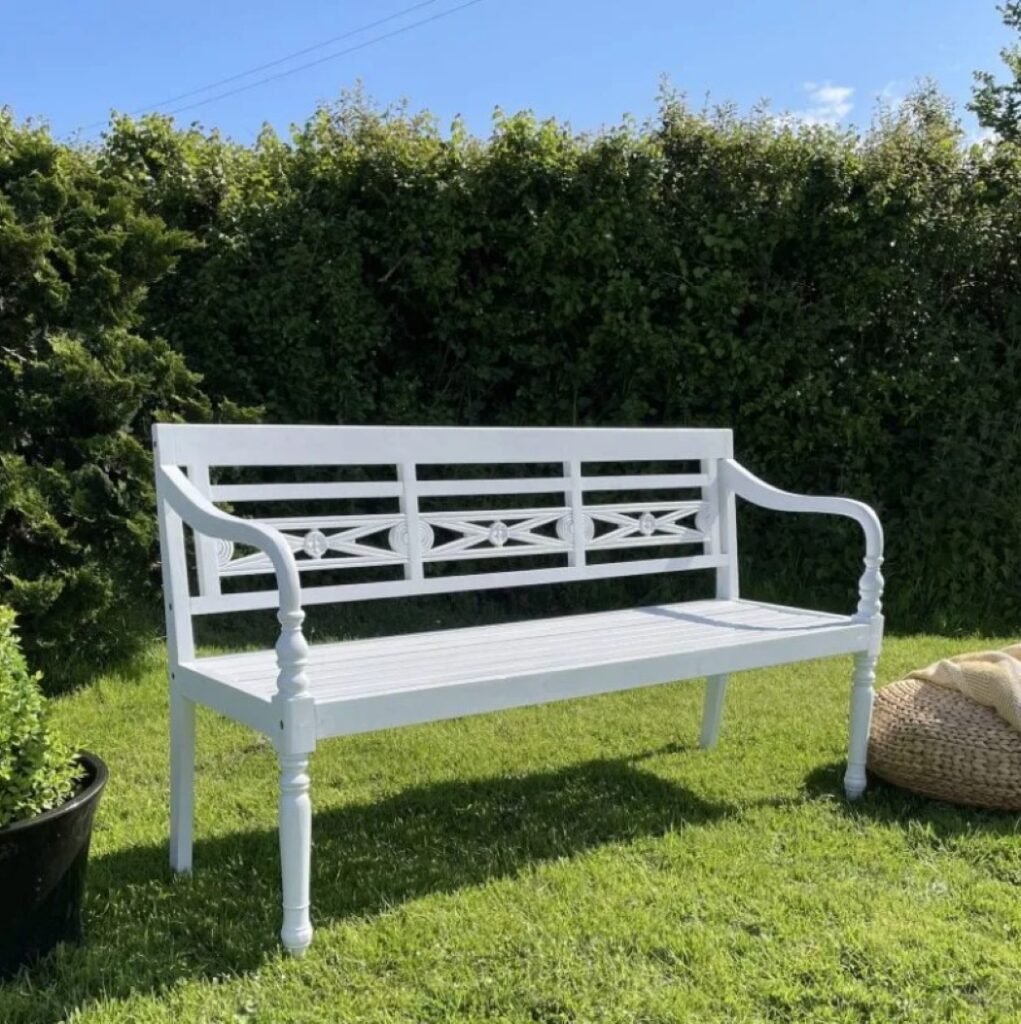 Bench White - Bordeaux - ZaZa Homes
