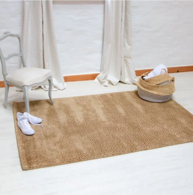 Gold Velvet Rug - Elena - Za Za Homes