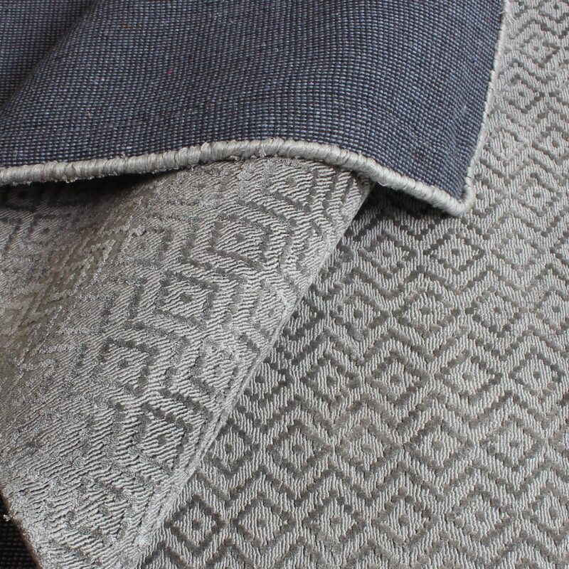 Light Grey Velvet Rug - Elena - Za Za Home