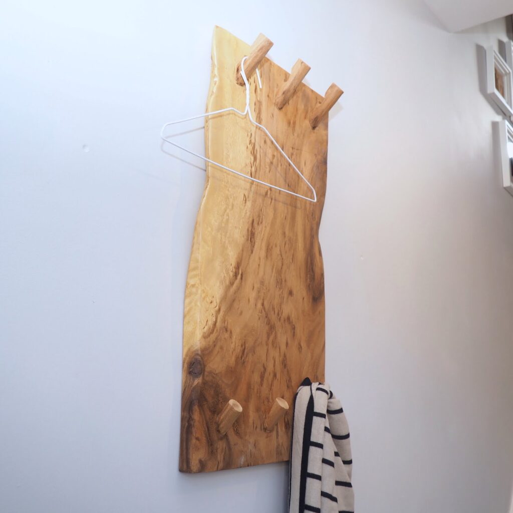 Rustic Wood Wall Mounted Clothes Rack - ZaZa Homes