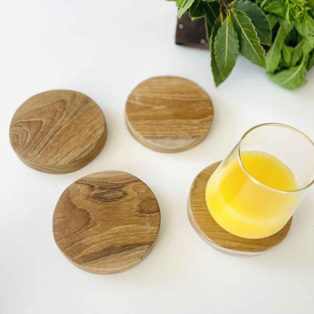 Round Wooden Drinks Coasters