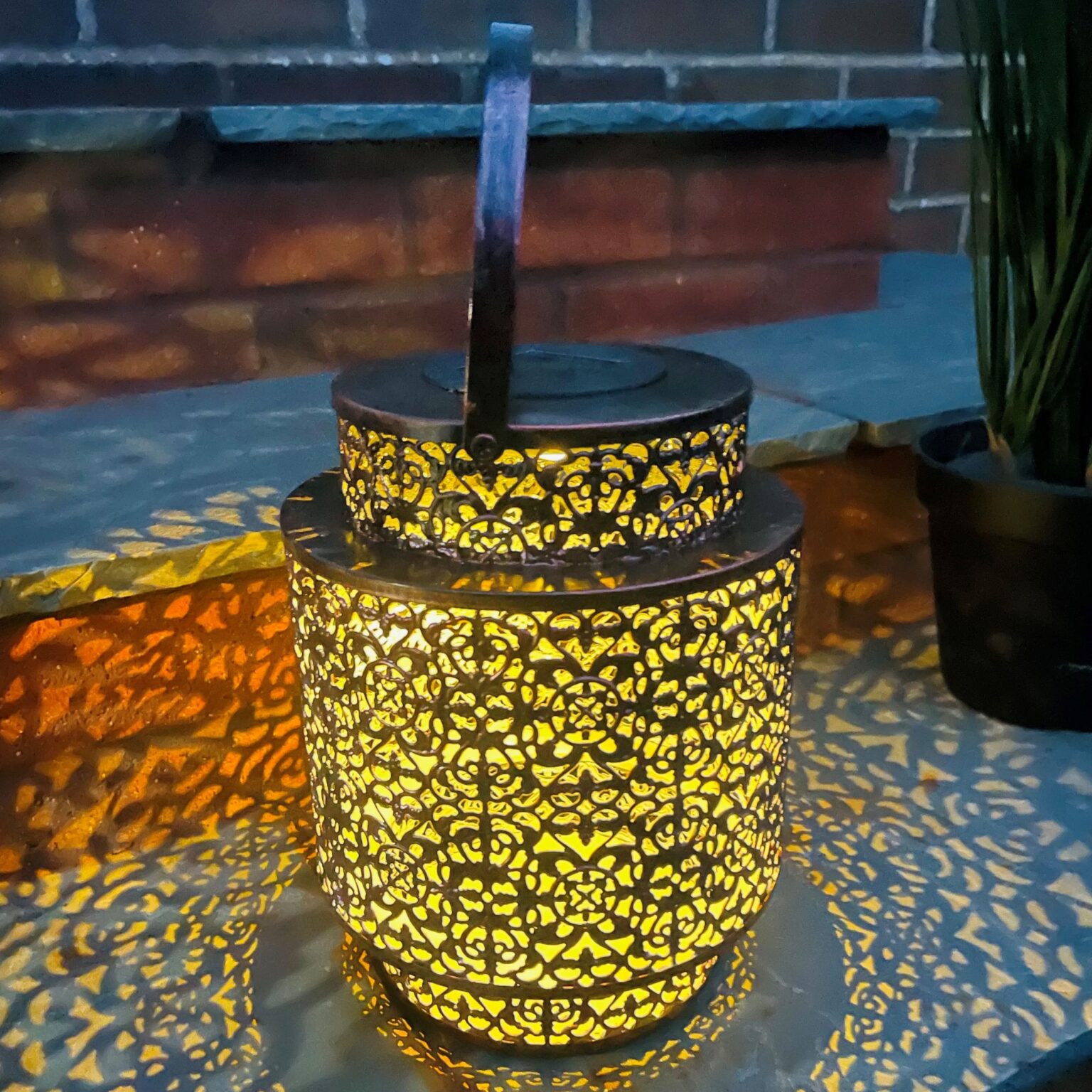 Bronze Solar Lantern - Moroccan - Solar Lighting - Za Za Homes